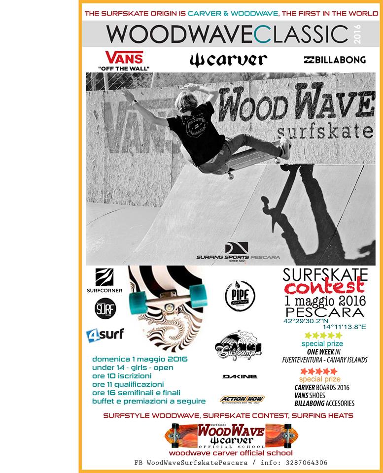Woodwave Classic 2016: surfskate contest a Pescara! - 4ActionSport